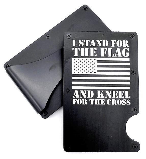 Stand for the Flag RFID Wallet and Money Clip | Laser Etched | Black | eBay