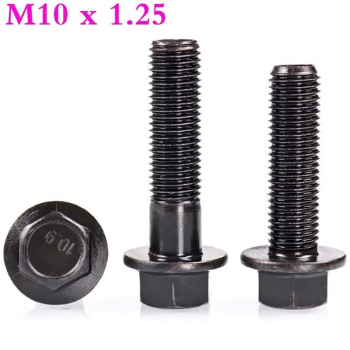 M10 -1.25 Fine Thread Grade 10.9 Hex Flange Bolts Flange Head Hexagon ...