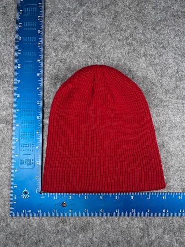 Beanie Toque Adult One Size Red Double Knit Acrylic Snow Ski Outdoors ...