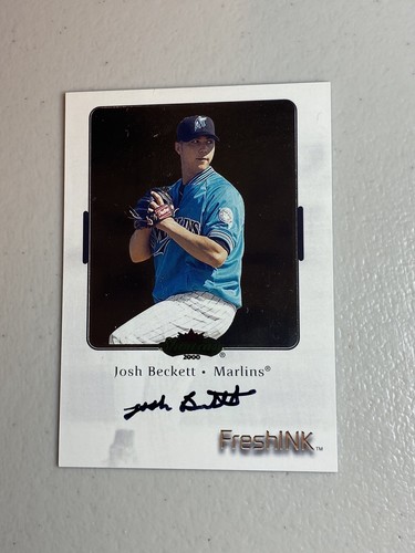 Josh Beckett 2000 Fleer Showcase Fresh Ink Auto Autograph Florida ...