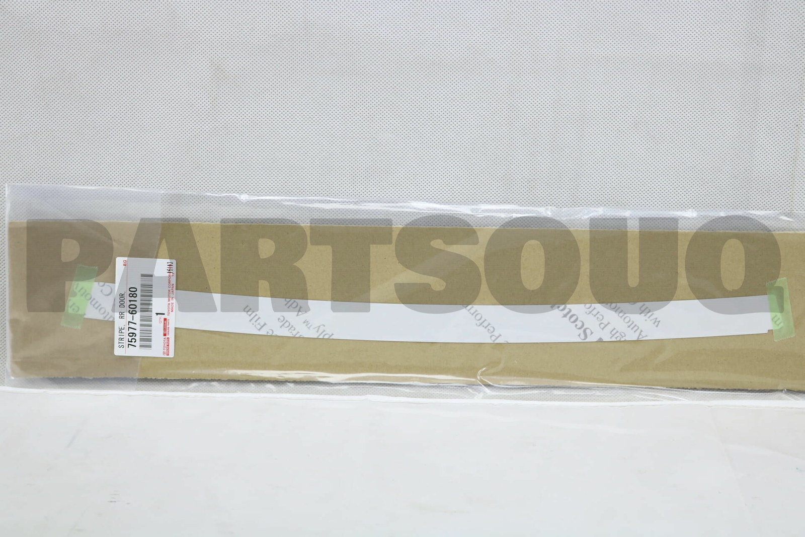7597760180 Genuine Toyota STRIPE, REAR DOOR OUTSIDE, LOWER RH 75977 ...