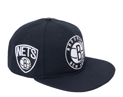 Pro Standard NBA Brooklyn Nets Logo Black Snapback Hat BBN751501-BLK | eBay