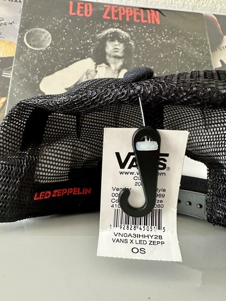 Vans X LED ZEPPELIN Hat Cap Trucker Mesh Snapback BRAND NEW RARE OOP ...