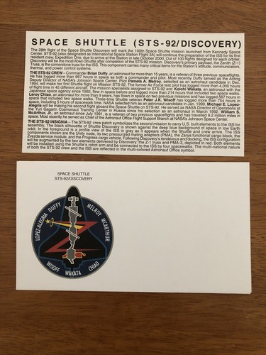 New 2000 1st day of issue Envelope-SPACE SHUTTLE - STS-92 "DISCOVERY" | eBay