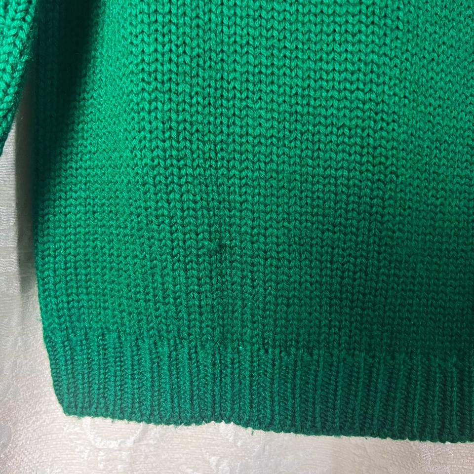 Vintage wool kelly green cable knit pullover sweater back zipper 70s ...