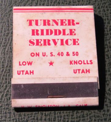 Matchbook - Turner Riddle Service oil gas Low Knolls UT FULL | eBay