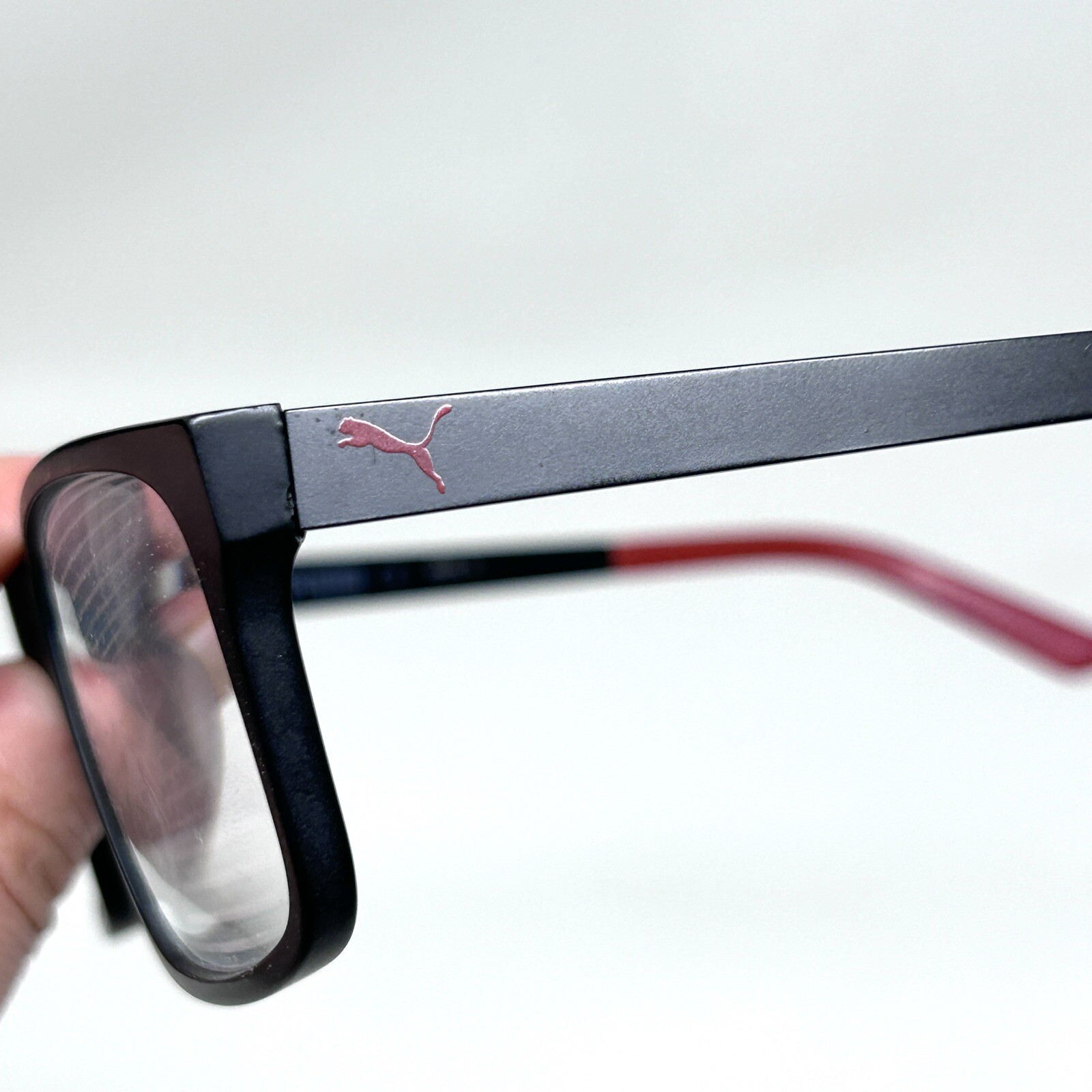 PUMA PE00160 001 Black Rectangular Mens Full Rim Eyeglasses Frames 52 ...