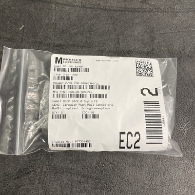 2-Pack AUTHENTIC LEMO EGG.0B.305.CLL Circular Push Pull Connectors | eBay