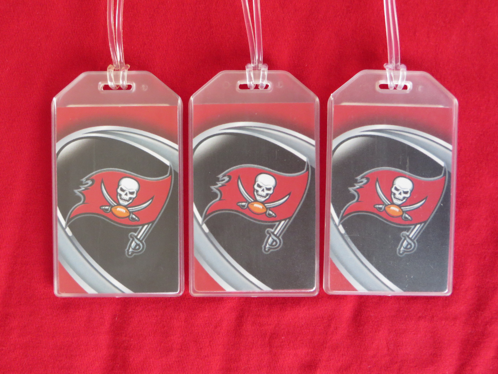 TAMPA BAY BUCCANEERS LOGO FOOTBALL LUGGAGE TAGS 3-TAG SET - VORTEX ...