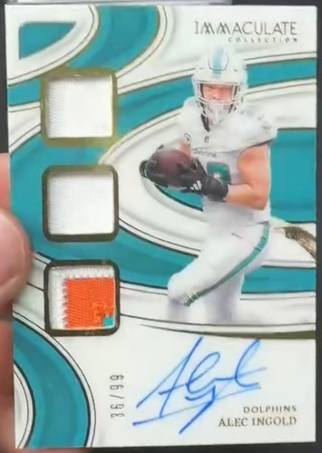 2024 panini immaculate Alec Ingold 3 color patch on card auto /99 ...