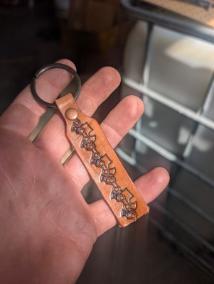 Key Chain Husqvarna XP Stihl Wood Boss Chainsaw Key Fob With Leather ...