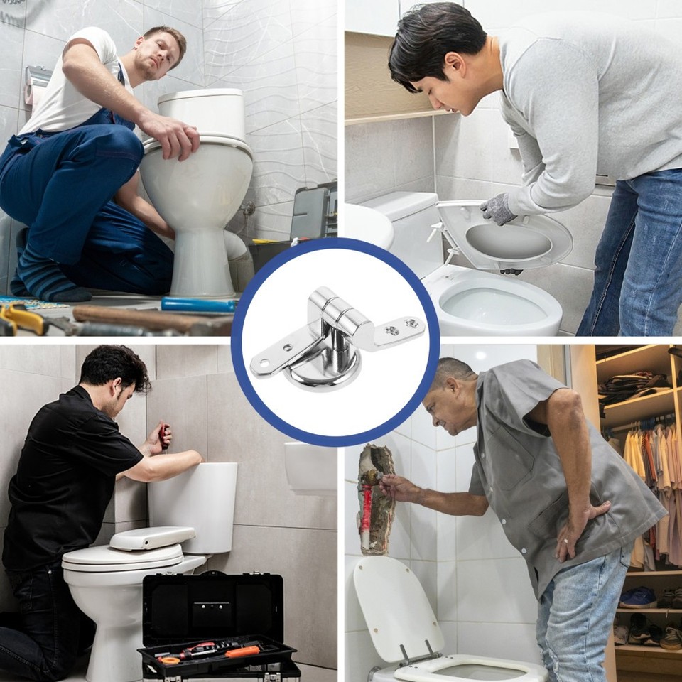 Set of Replacement Toilet Seat Hinge Toilet Mountings Toilet mounting ...