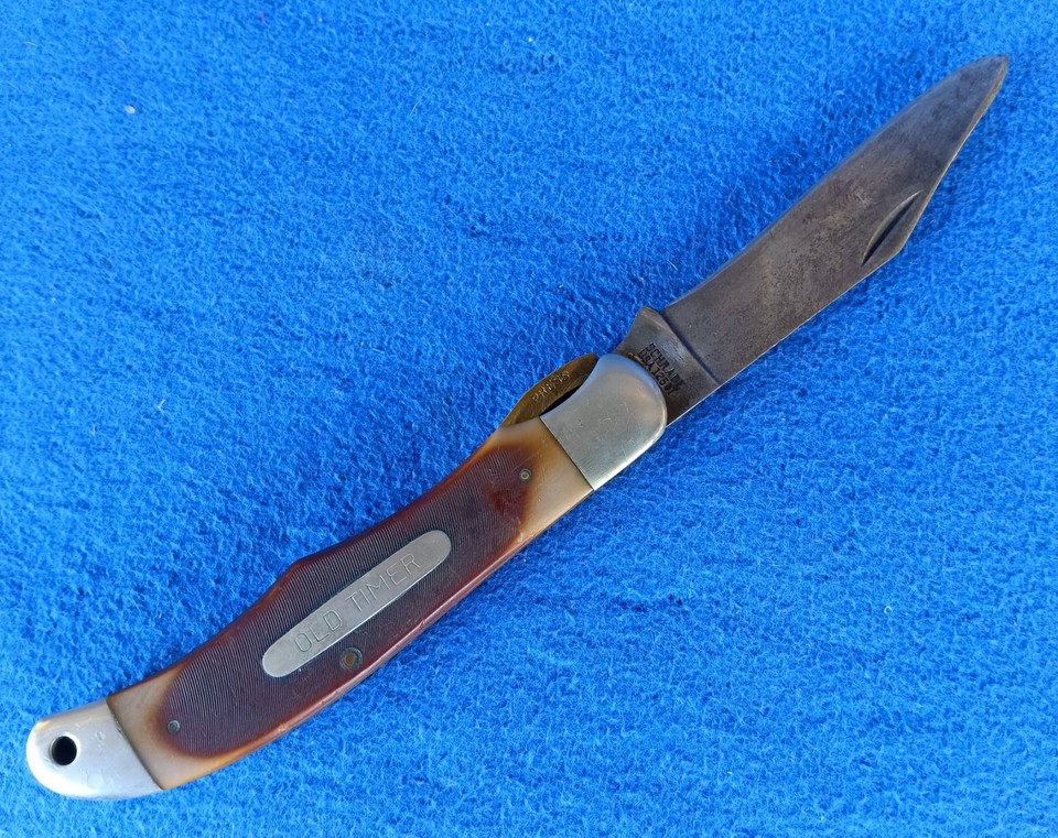 Vintage Schrade Old Timer 1250T Liner Lock Back Folding Knife ~ USA | eBay