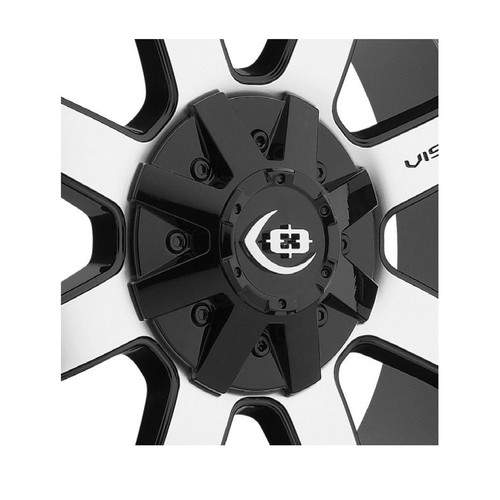 Vision Wheel 413-8883GBMF18 Single Black w/ Machined Face 413 Valor ...