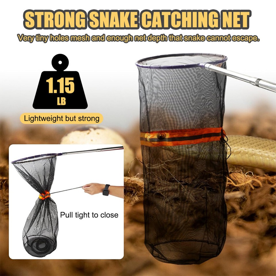 47" Heavy Duty Snake Tongs &59" Extendable Reptile Grabber Catcher Net ...