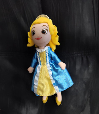 disney jr channel sofia the first princess amber blue dress plush doll ...