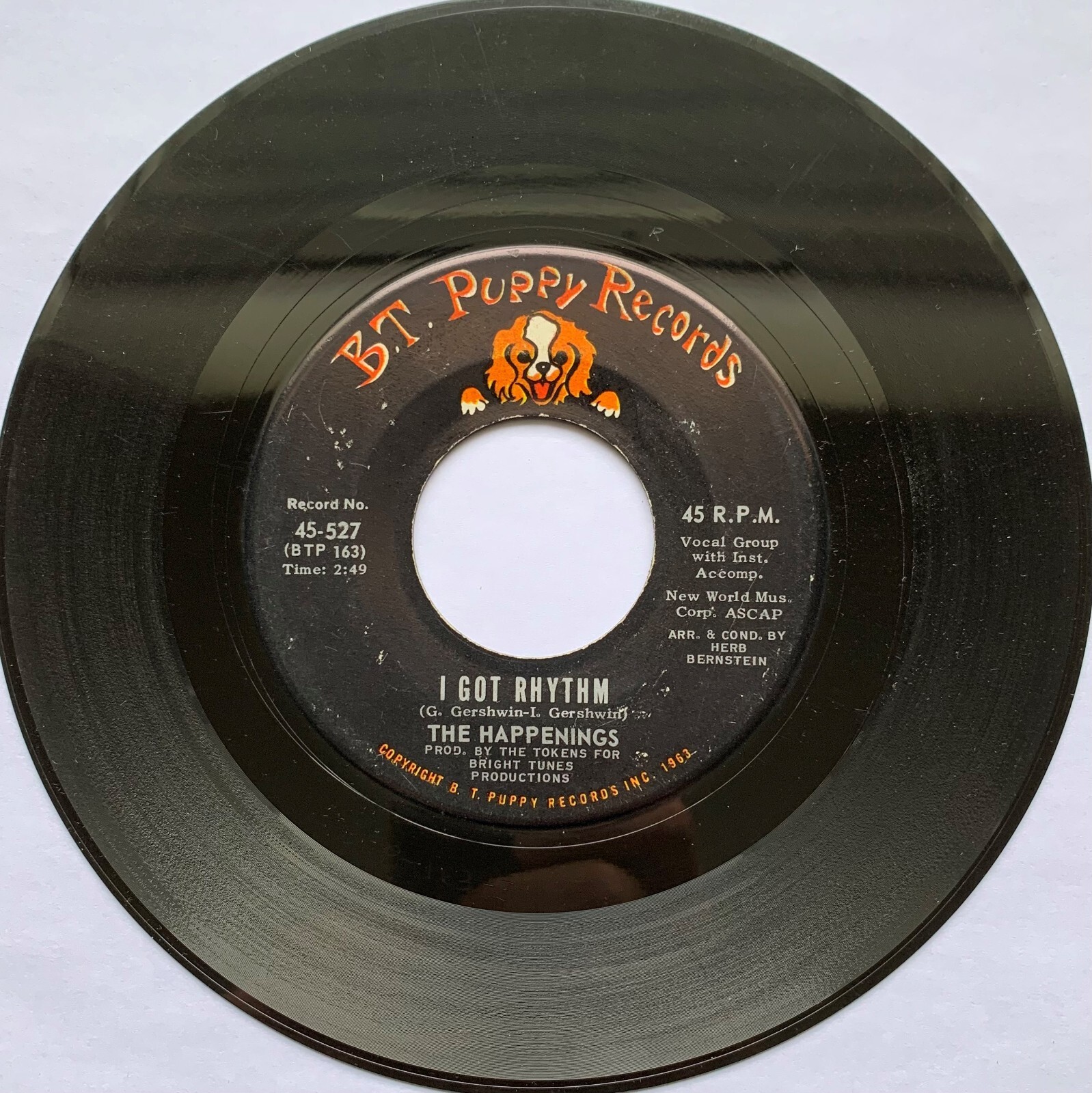 THE HAPPENINGS-BT PUPPY 45-527-I GOT RHYTHM-YOURE IN A BAD WAY-1967 ...