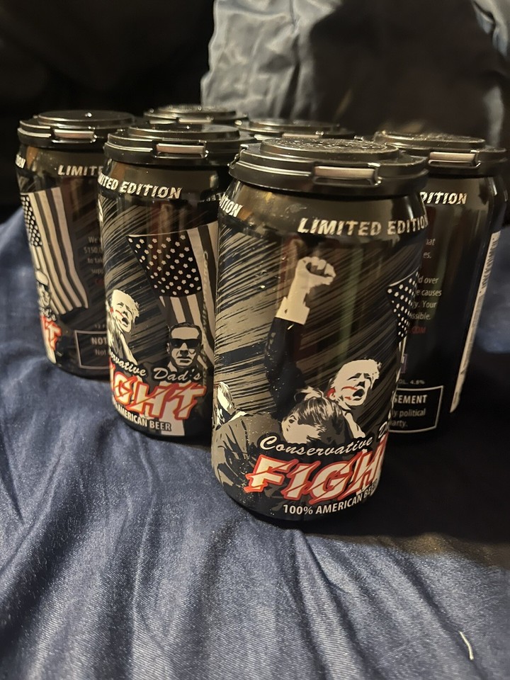 Trump Beer "FIGHT" six pack In hand ready to ship Conservative Dad's ...