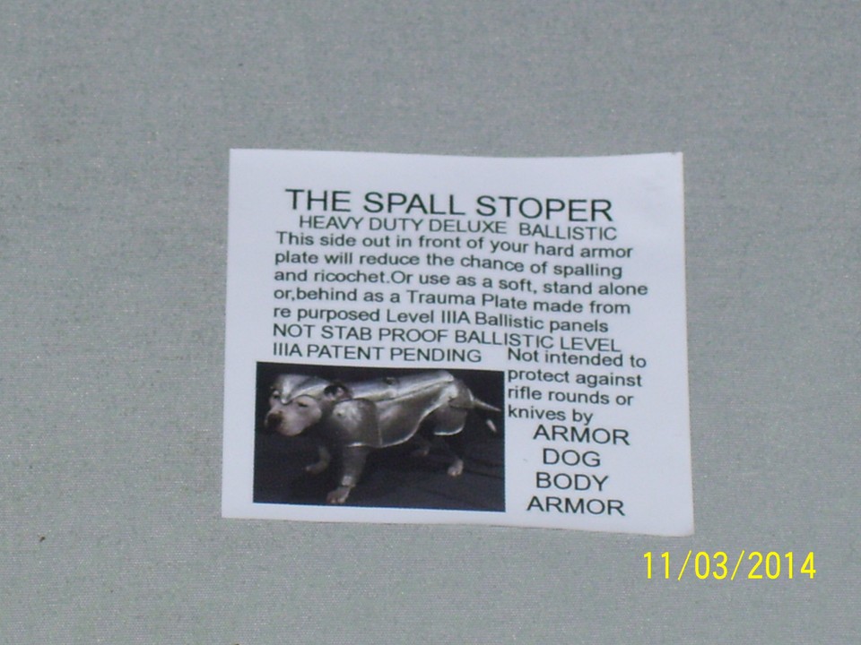 2 PC.of BULLETPROOF Block Spall 2 Trauma Plate's Level IIIA 10X12 Body ...