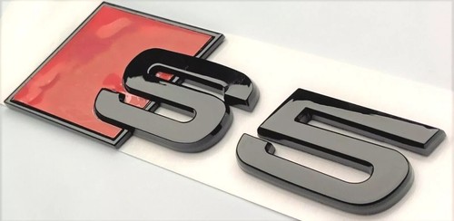BLACK S5 REPLACEMENT FOR AUDI REAR TRUNK EMBLEM BADGE NAMEPLATE DECAL ...