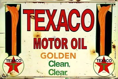 Texaco Motor Oil Funny Sign Weatherproof Aluminum | eBay