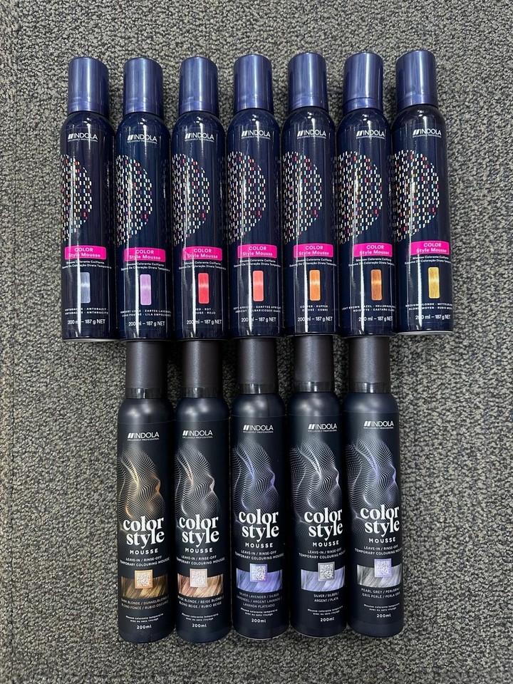 Indola Professional Hair Coloured Mousse Temporary Colour All Shades ...