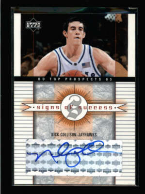 NICK COLLISON 2003 UPPER DECK SIGNS OF SUCCESS AUTOGRAPH AUTO AK8533 | eBay