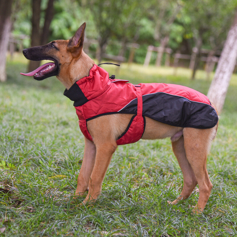Dog Coats Waterproof Reflective Fleece Lined Dog Jacket for Large Dogs ...