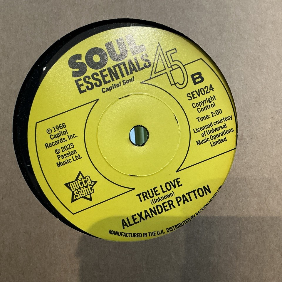 Alexander Patton A Lil Lovin' Sometimes/True Love Demo Copy Northern ...