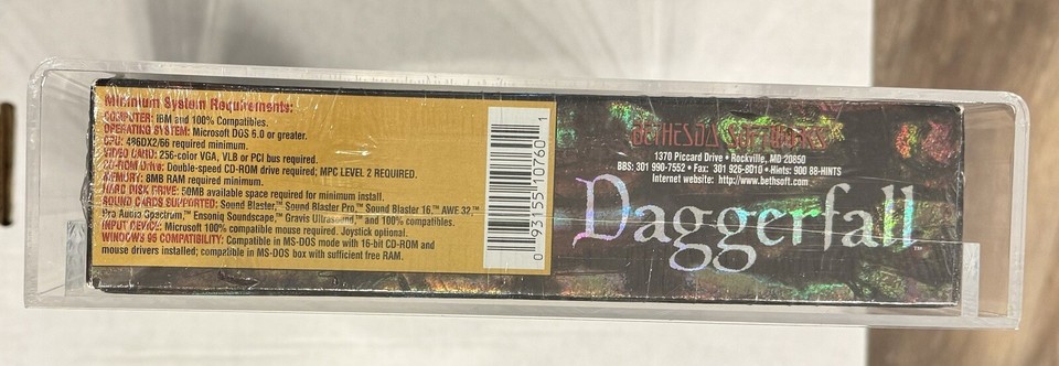 Elder Scrolls: Daggerfall (PC, 1996) VGA GRADED 80+ NM 🔥 VERY RARE ...