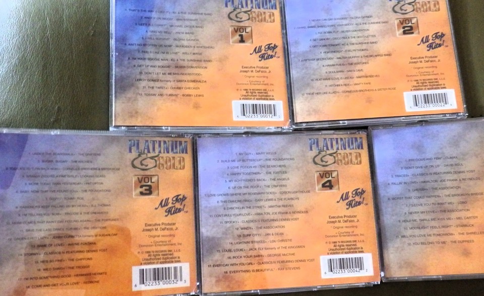 5 Platinum & Gold Dance Hits Series One CDs: Volume 1,2,3,4,5 - The ...