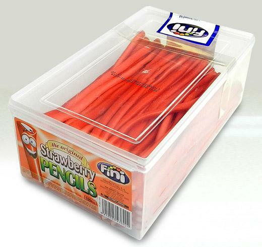 Strawberry Pencils Flavoured Soft Liquorice Fondant Centre 100 Pieces ...