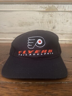 Vintage PHILADELPHIA FLYERS Hat Black Snapback NHL Hat Preowned Made In ...