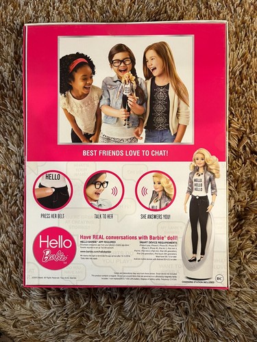 Hello Barbie Doll Blonde Interactive Talking Speech Recognition Mattel ...