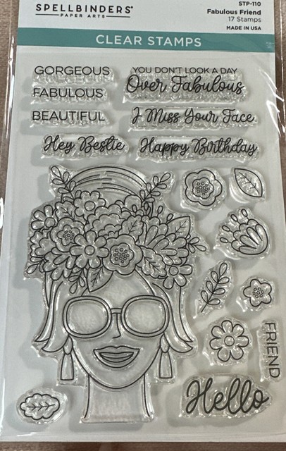 Spellbinders Clear stamp set FABULOUS FRIEND 17 pc STP-110 for sale ...