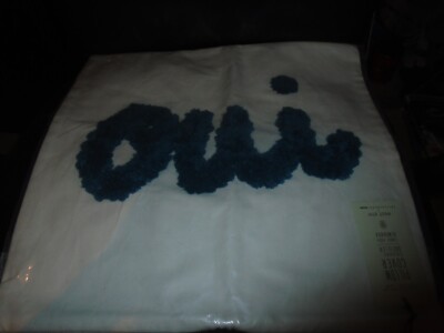 NWT POTTERY BARN TEEN WEST ELM TUFTED "OUI" PILLOW COVER 18X18 | eBay