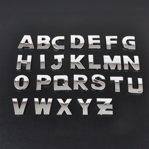 40× 3D DIY Chrome Metal Sticker Letter Number Car Motorcycle Emblem ...