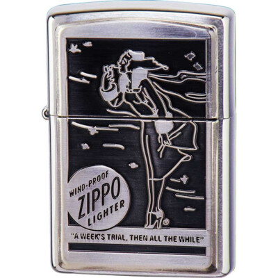 Zippo Windy Girl 1935-40 Box Design Oxidized Metal Plate Japan Limited ...