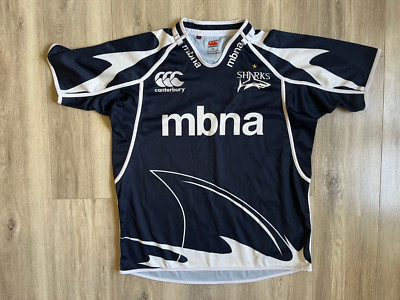 SALE SHARKS RUGBY SHIRT CANTERBURY JERSEY VINTAGE RUGBY ENGLAND size XL ...