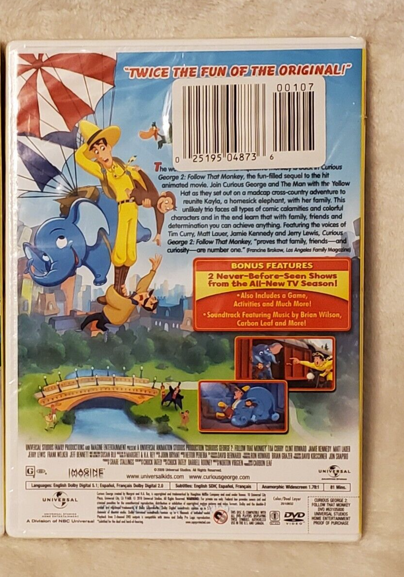 Curious George 2: Follow That Monkey (DVD, 2009) for sale online | eBay