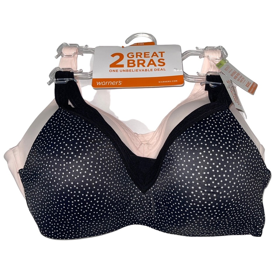Warner's Bra Wirefree Padded Seamless Cup Invisible Lined TWO 2 TShirt ...