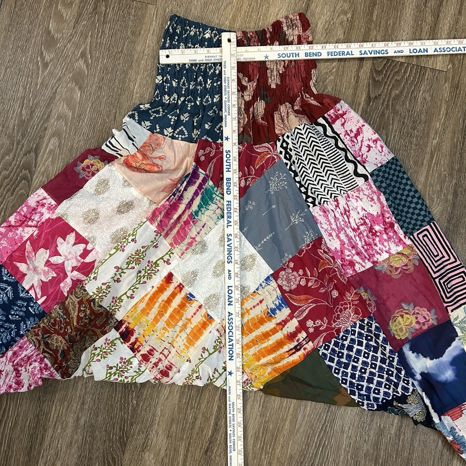 Patchwork Palazzo Aladdin Pants Women's OS Cotton Boho Hippie Bohemian Yoga Boho | eBay