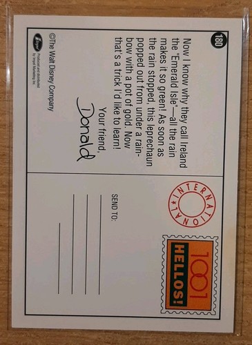 1991 IMPEL DISNEY WORLD TOUR IRELAND DONALD DUCK #180 DONALD GOES FOR ...