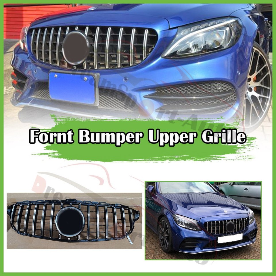 Grille for 2015-2018 Mercedes Benz W205 C200 C250 C300 GT R Grill W ...