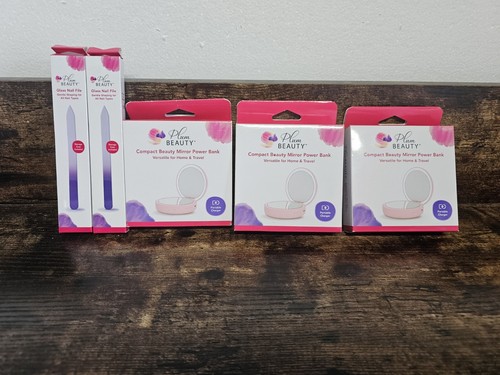 3 Plum Beauty Compact Beauty Led Mirror Phone Power Bank Usb Charger 2 ...