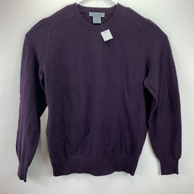 Dylan Gray Mens Raglan Crewneck Viscose Cashmere Blend Sweater Purple ...