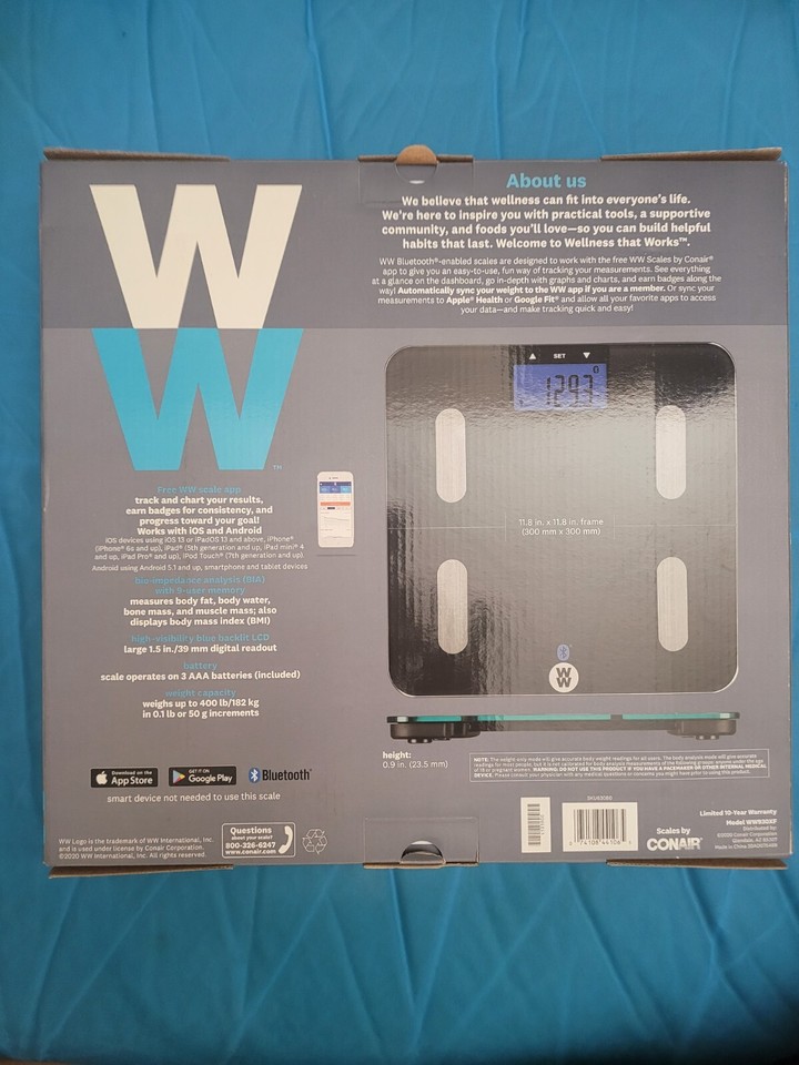 Brand New Weight Watchers Smart Bluetooth Body Analysis Scale WW930XF ...