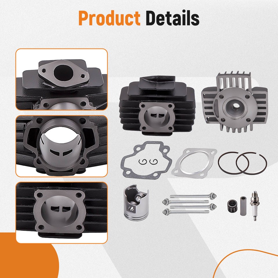 60CC Big Bore Kit Cylinder Piston Ring Top End Rebuild Set For Yamaha ...