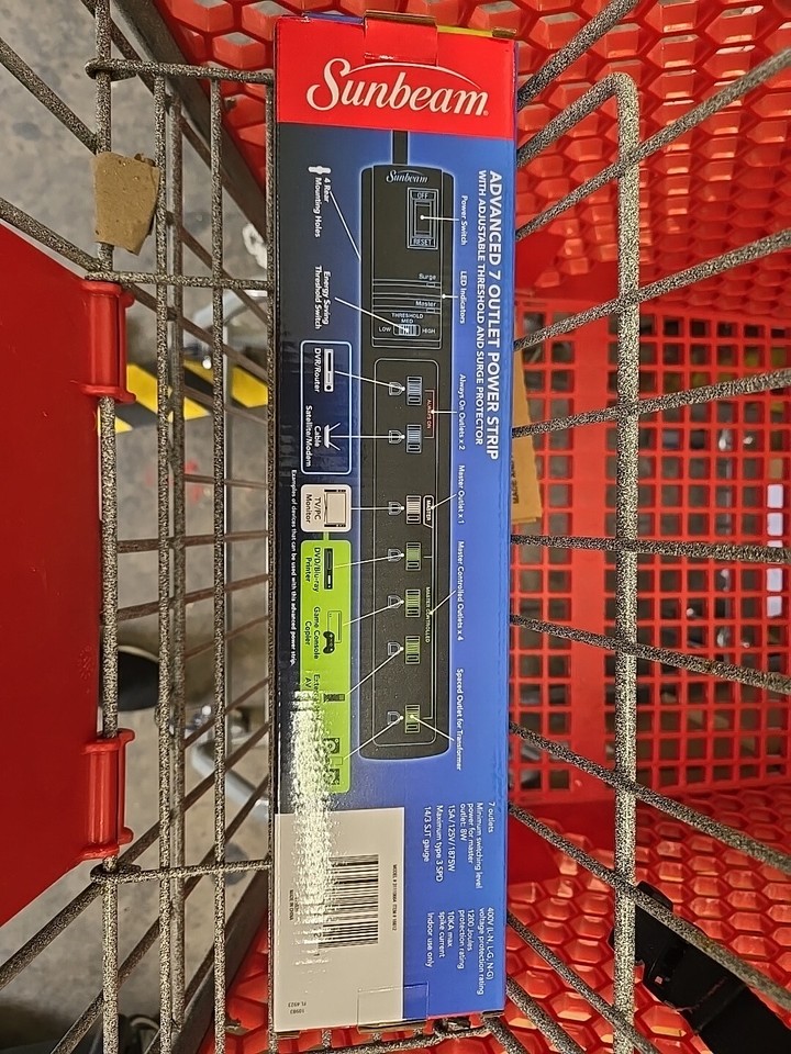 Sunbeam Advanced 7 Outlet Power Strip with Surge Protector BRAND NEW ...