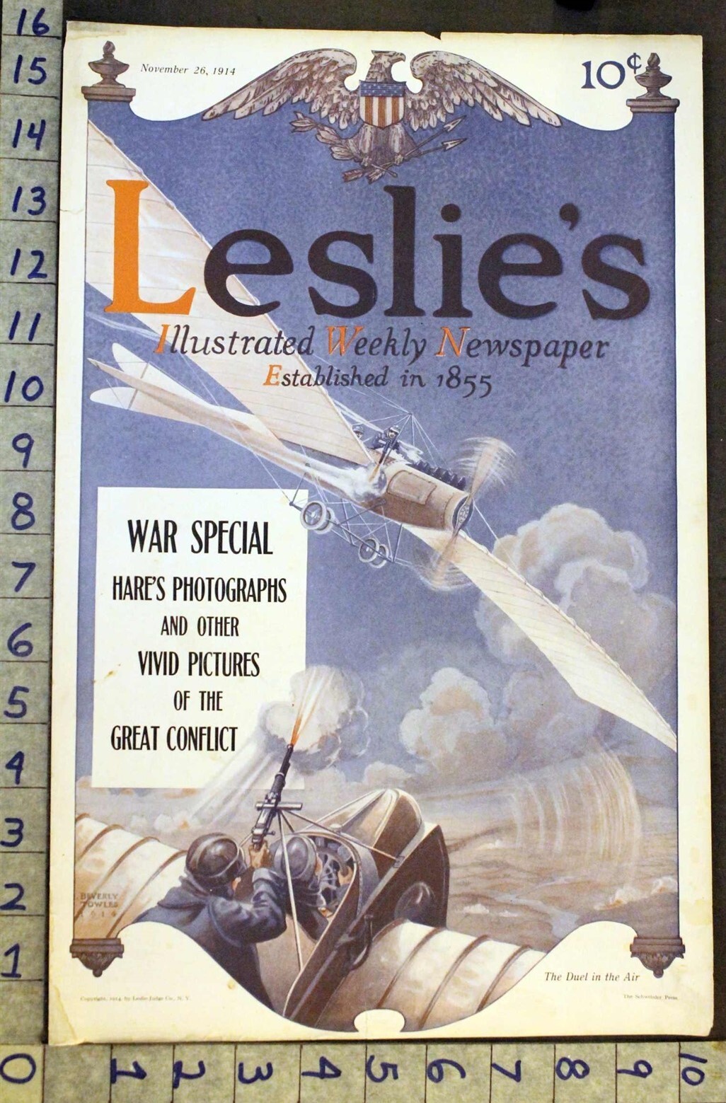 1914 MILITARY AVIATION WAR WWI AIRPLANE DUAL BEVERLY TOWLES ART COVER ...